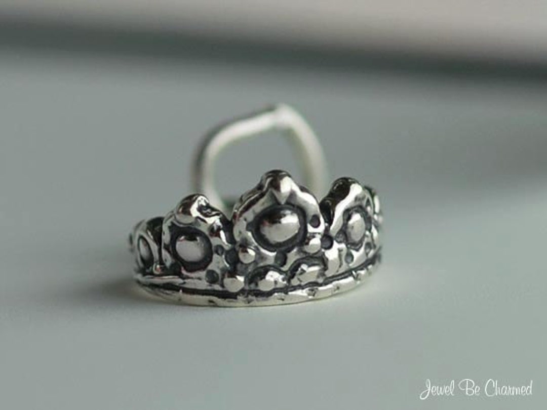 Small Sterling Silver Tiara Charm Princess Queen Fairy Tale Solid .925 ...