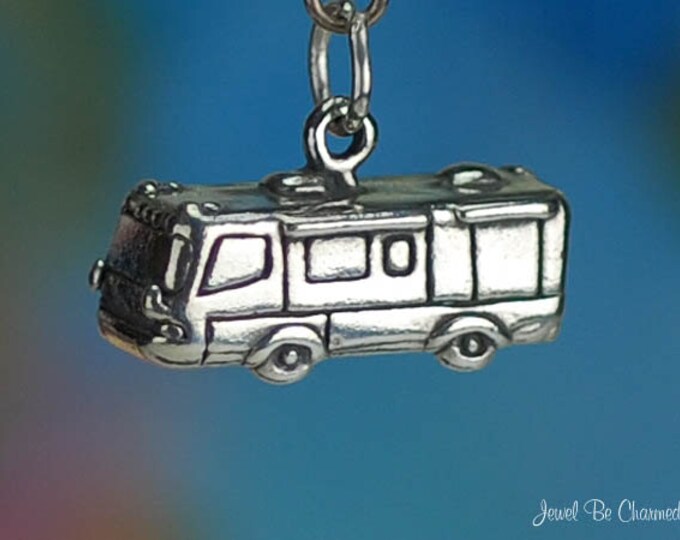 Sterling Silver Motorhome Recreational Vehicle RV Charm 3D Solid .925 ...