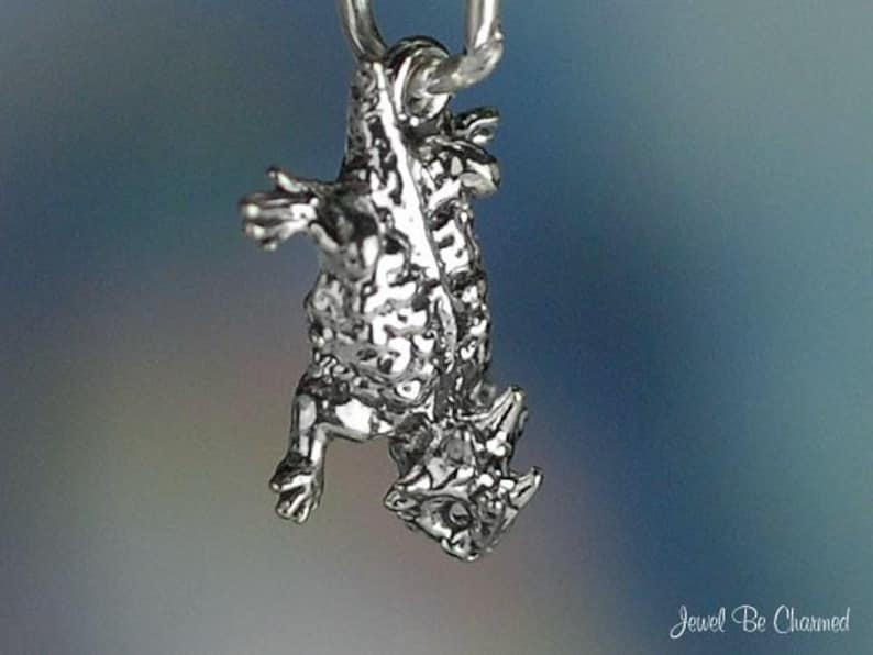 Miniature Sterling Silver Horned Toad Charm Lizard Tiny Solid .925 - Etsy