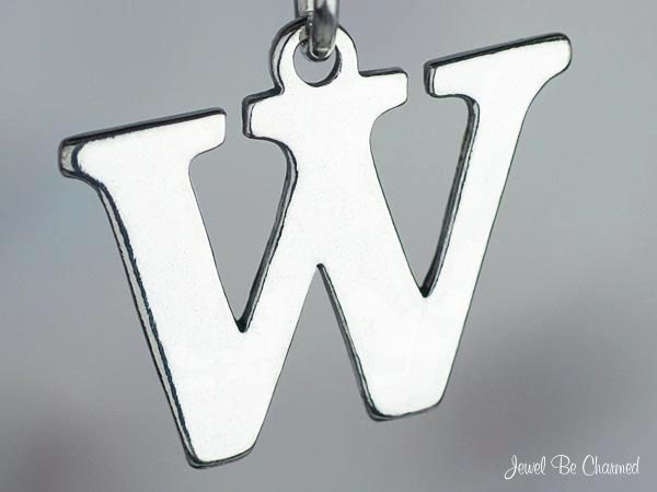 Sterling Silver Letter W Charm Initial or for Hand Stamping - Etsy