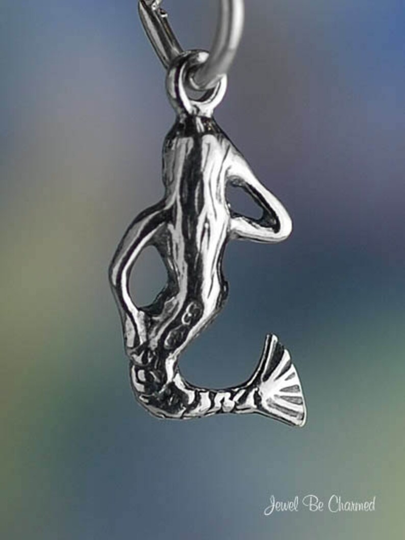 Sterling Silver Little Mermaid Charm Beach Ocean Small 3D | Etsy