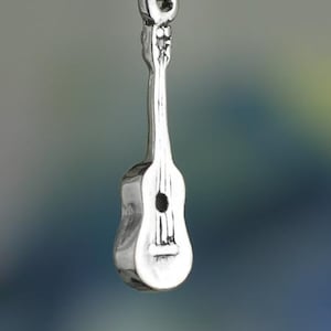 Sterling Silver Ukulele Charm Uke Hawaii Instrument Music 3D Solid 925 ...