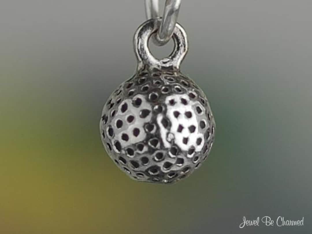 Miniature Sterling Silver Golf Ball Charm Golfing Tiny 3D Solid .925 - Etsy