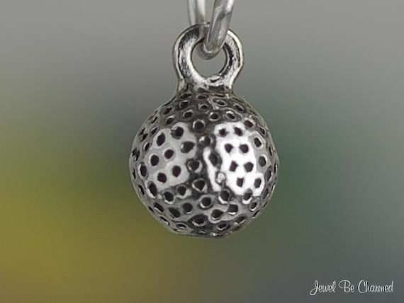 Miniature Sterling Silver Golf Ball Charm Golfing Tiny 3D | Etsy