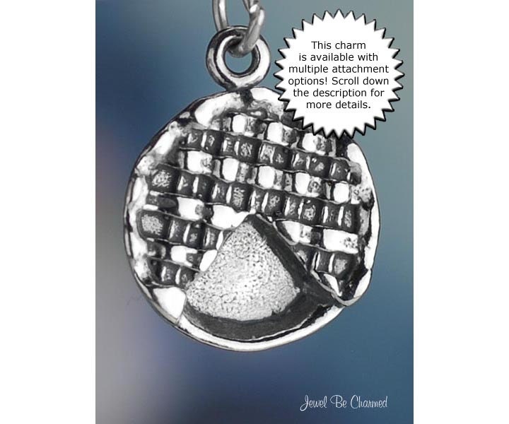 Sterling Silver Pie Charm Fruit Pies Lattice Top Dessert 3D - Etsy