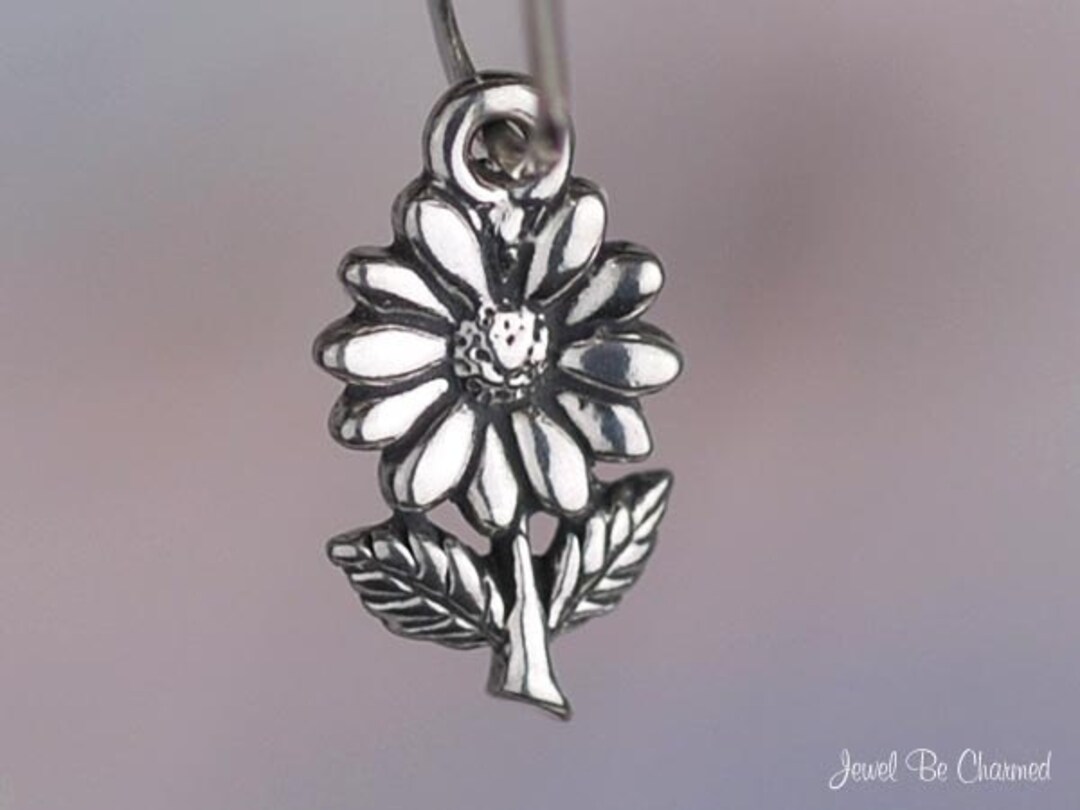 Miniature Sterling Silver Daisy Charm Flower Daisies Tiny Solid .925 - Etsy