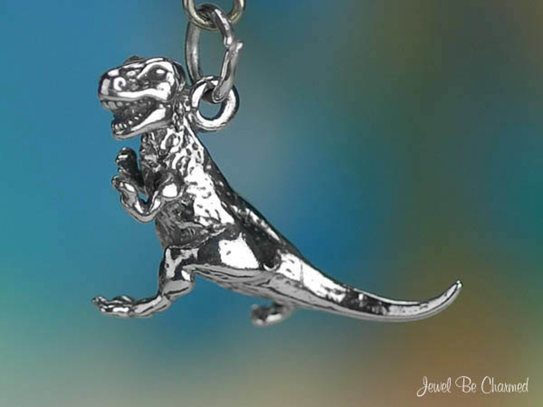Sterling Silver T Rex Tyrannosaurus Rex Charm Dinosaur 3D Solid .925 - Etsy