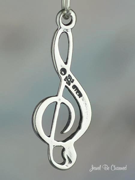 Sterling Silver G Clef Treble Clef Charm Musician Music Solid - Etsy