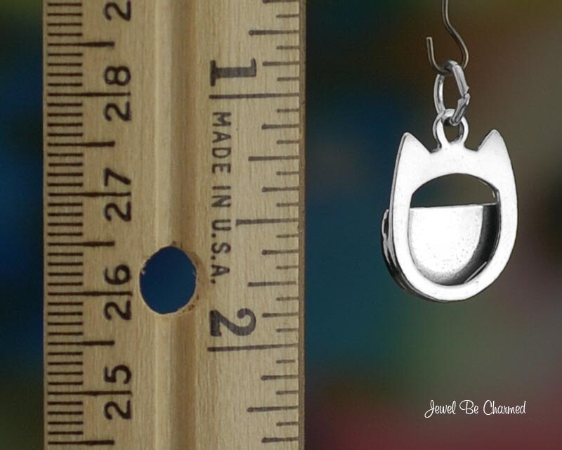 Sterling Silver Cat Head Picture Frame Charm Add Own Photo | Etsy