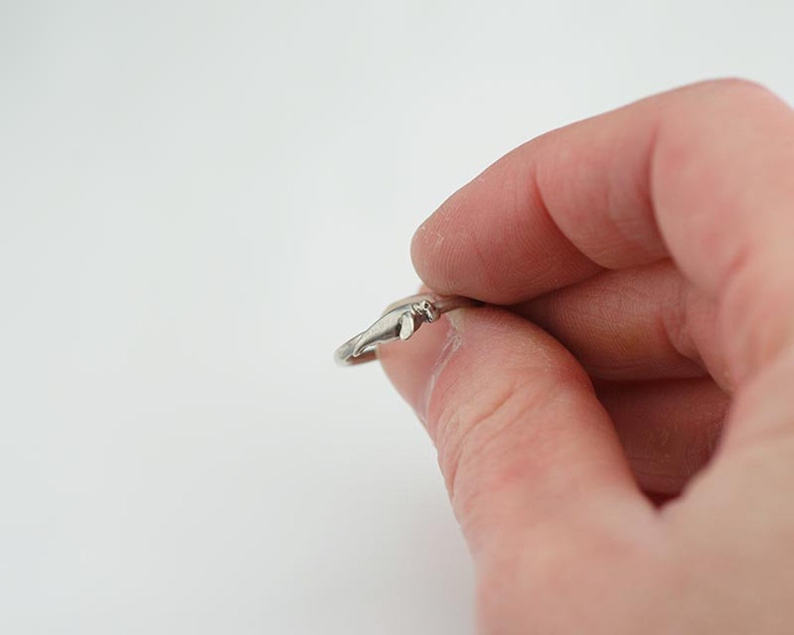 Sterling Silver Manatee Ring Solid .925 Manatee Rings Custom - Etsy
