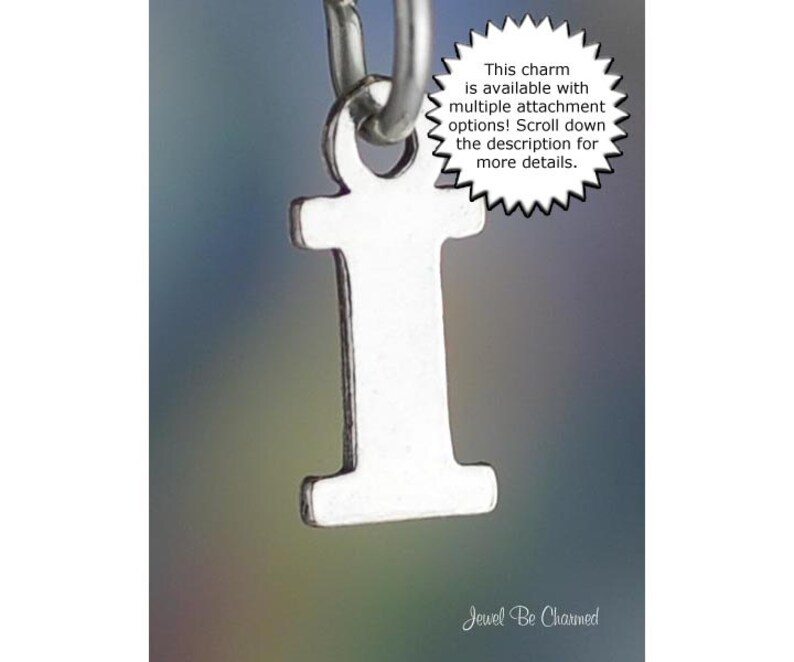 Sterling Silver Small Letter I Charm Initial Capital Letters | Etsy