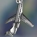 Sterling Silver Jet Plane Airplane Charm Passenger Flight 3D - Etsy