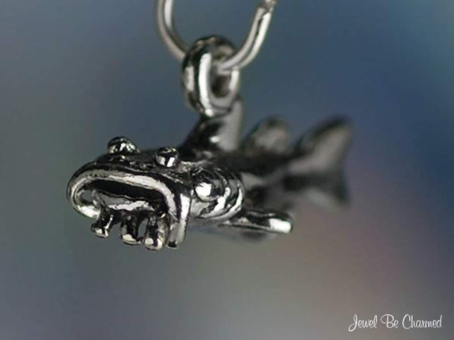 Sterling Silver Catfish Charm Fish for Fishing Seafood 3D - Etsy