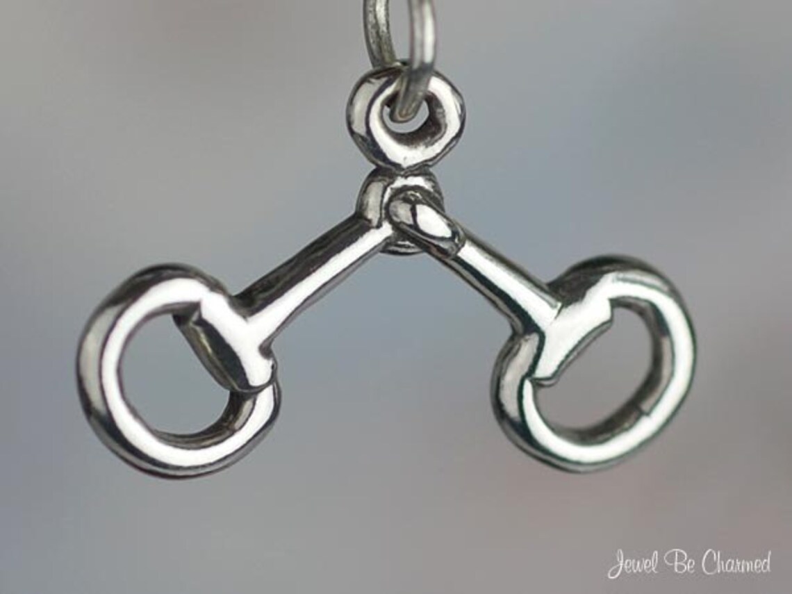 Sterling Silver Snaffle Bit Charm Horse Riding Tack 3D Solid - Etsy