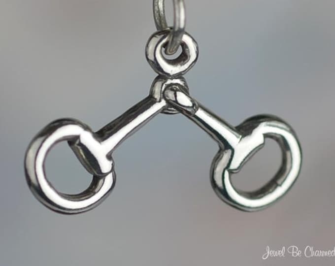Sterling Silver Snaffle Bit Charm Horse Riding Tack 3D Solid .925 - Etsy