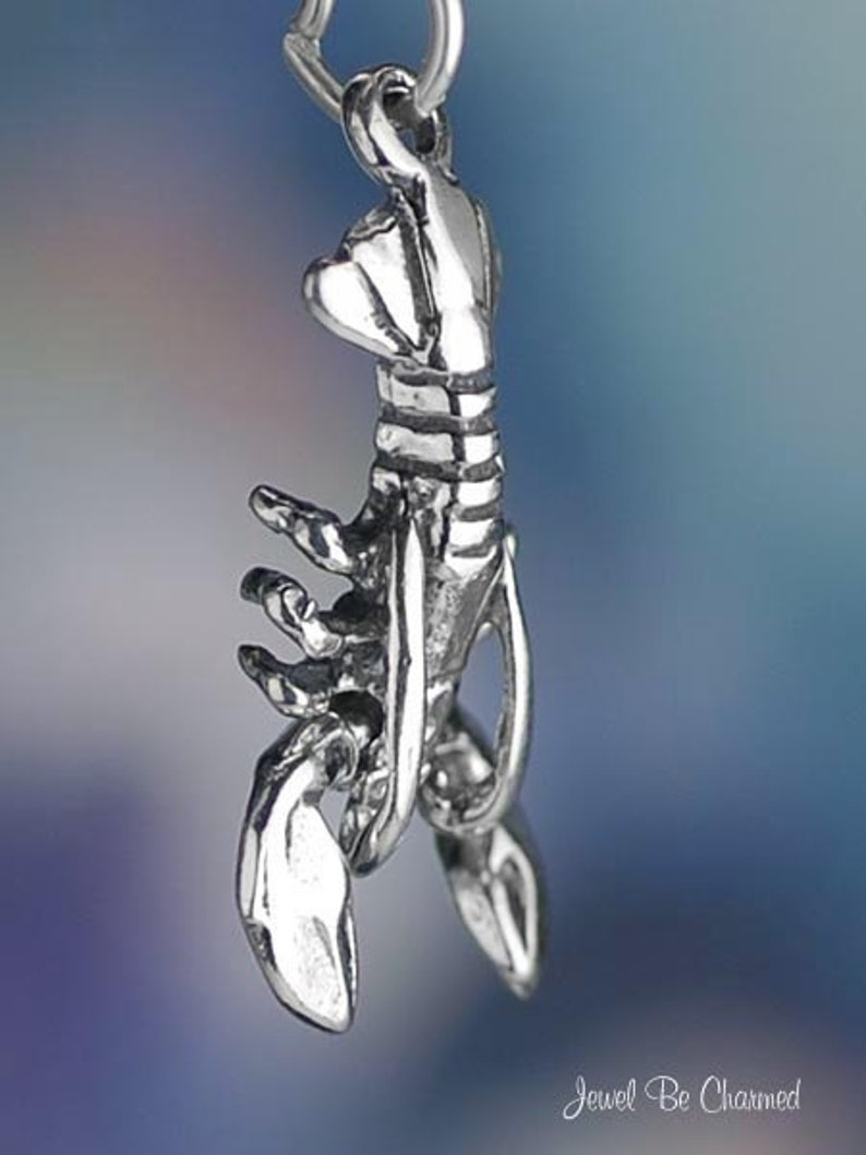 Movable Sterling Silver Lobster Charm Seafood Crustacean 3D Solid .925 ...
