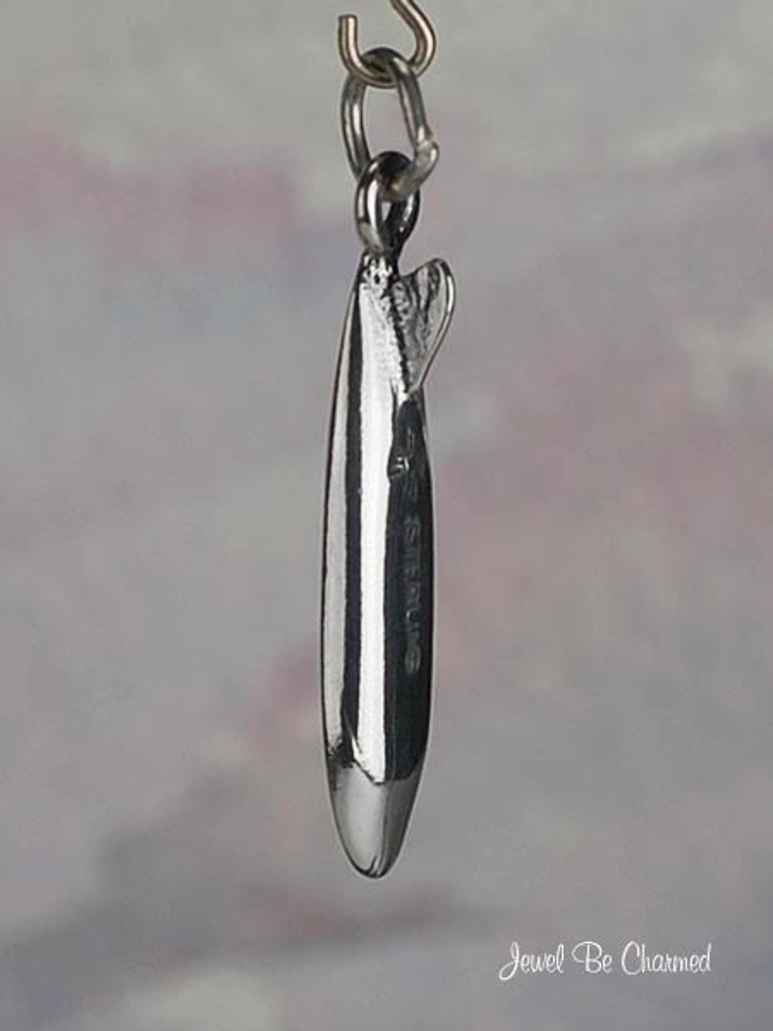 Sterling Silver Longboard Surfboard Charm Surfing Ocean 3D Solid .925 ...