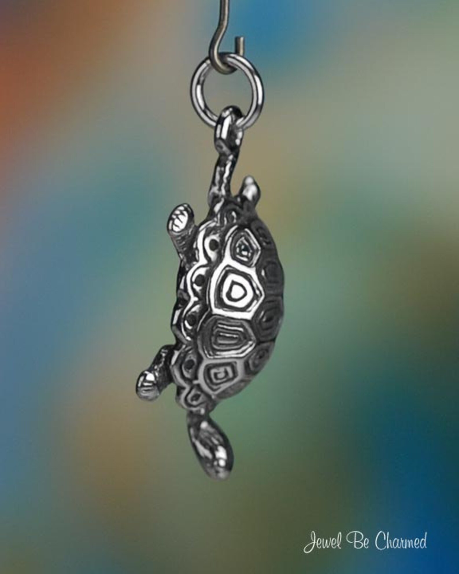 Sterling Silver Turtle Charm Decorative Tortoise or Turtles | Etsy