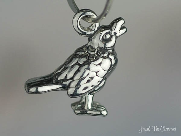 Miniature Sterling Silver Songbird Robin Charm Bird Tiny 3D Solid .925 ...