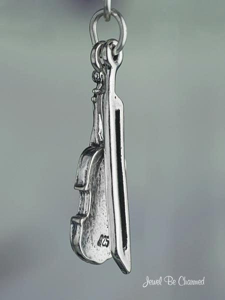 Sterling Silver Violin Charm Instrument and Bow Violinist 3D - Etsy