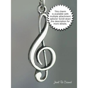 Sterling Silver G Clef Treble Clef Charm Musician Music Solid .925 - Etsy