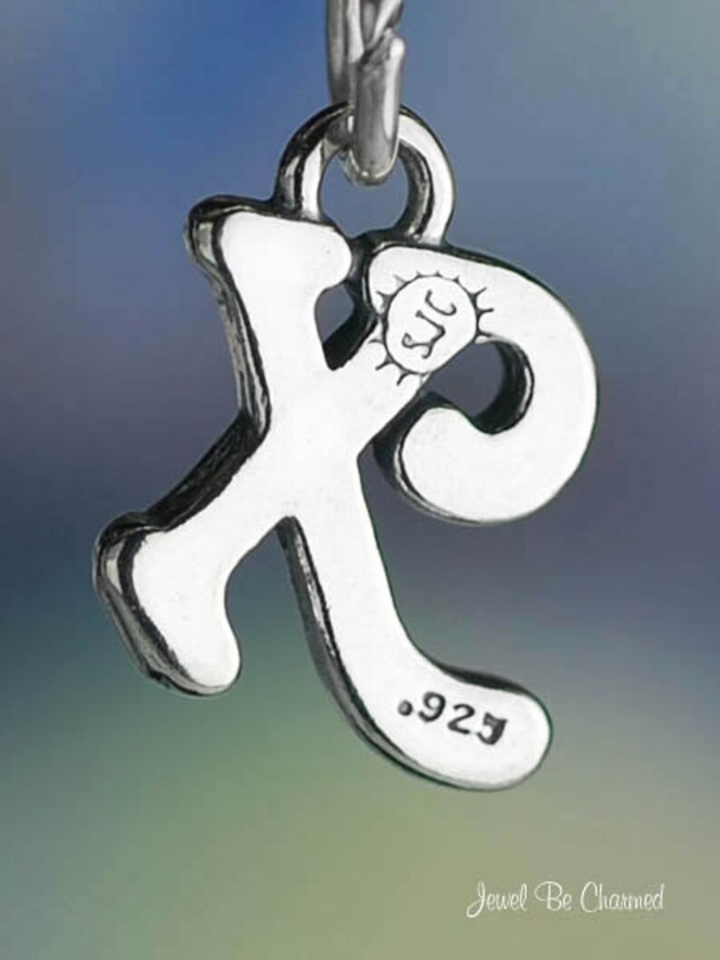 Sterling Silver Script Letter X Charm Initial Cursive Shiny - Etsy