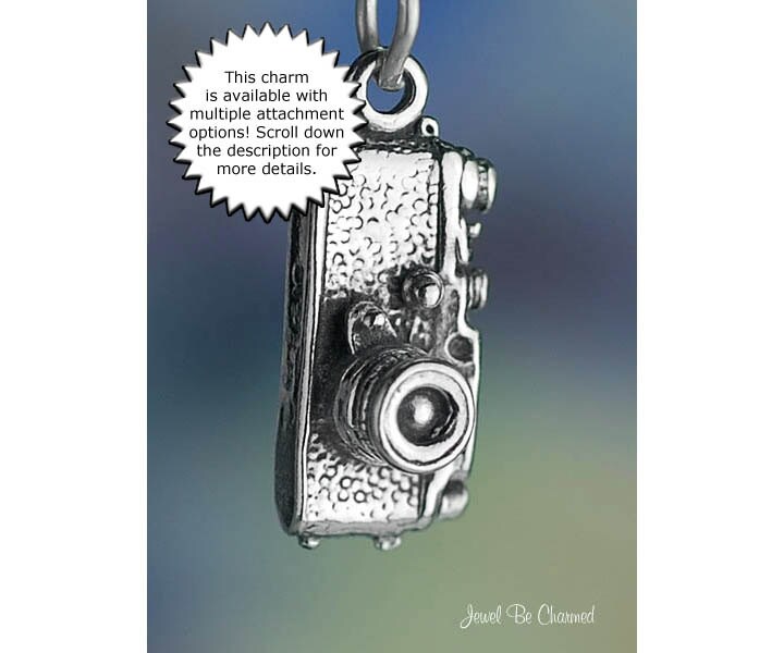 Sterling Silver Camera Charm Cameras for Photographer 3D Solid .925 - Etsy