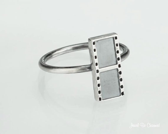 Sterling Silver Movie Film Ring Solid 925 Film Strip Ring - Etsy