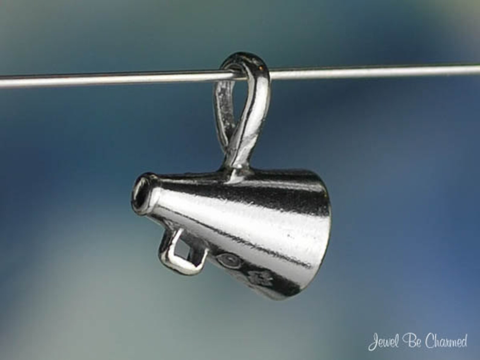 Small Sterling Silver Megaphone CHARM or PENDANT Cheerleader 3D .925 - Etsy