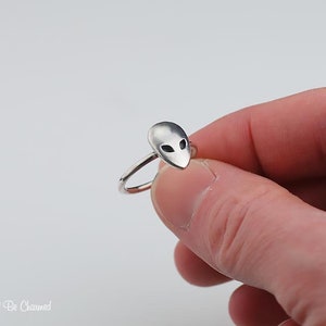 Sterling Silver Alien Ring Solid .925 Outer Space Rings Custom Sizes - Etsy