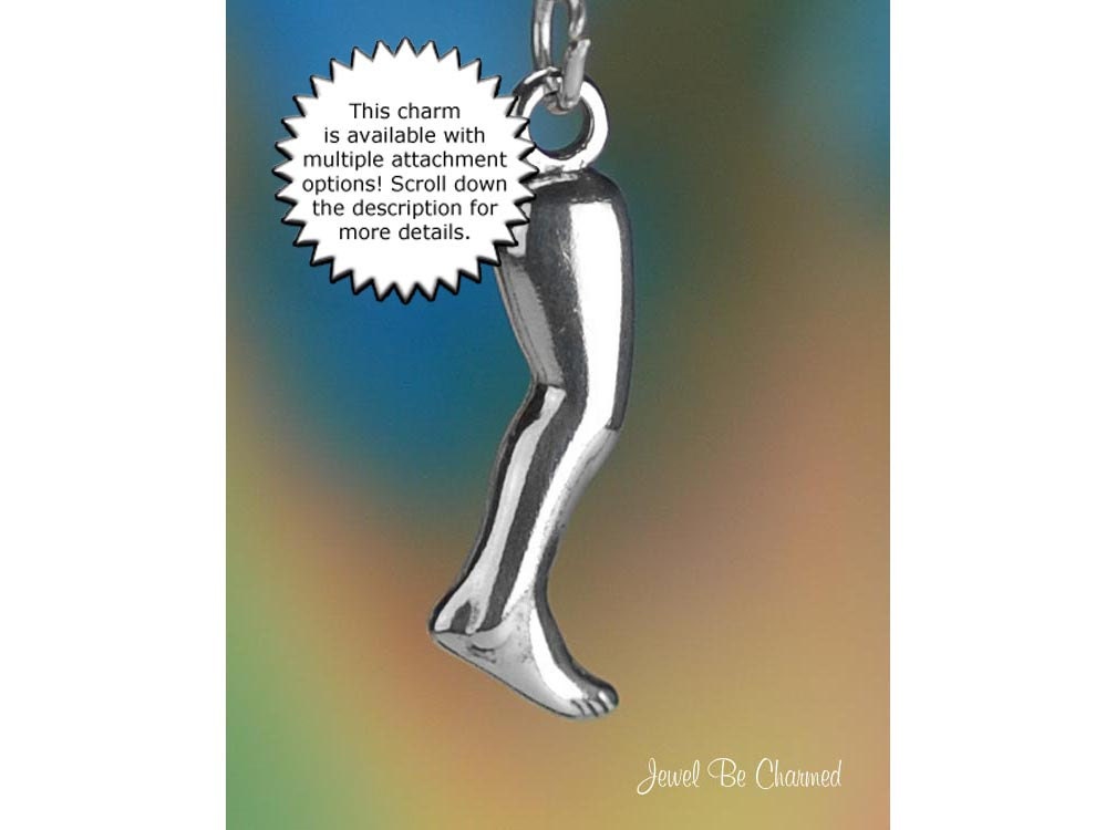 Sterling Silver Human Leg Charm Legs Body Prosthetic Limb Solid .925 - Etsy