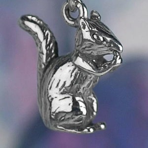 Sterling Silver Chipmunk Charm Chipmunks Backyard Animal 3D Solid .925 ...