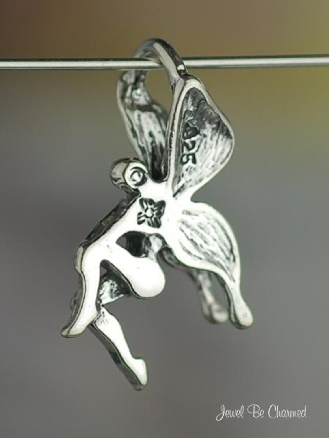 Sterling Silver Lovely Faerie Fairy CHARM or PENDANT Fantasy - Etsy