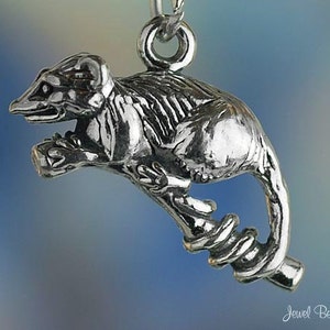 Sterling Silver Possum Charm Opossum Wild Animal Possums 3D Solid .925 ...