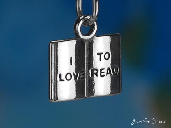 Sterling Silver Book I Love to Read Charm Reading Teacher - Etsy