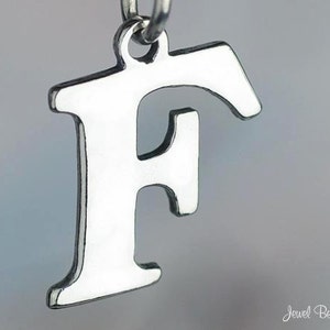 Sterling Silver Letter F Charm Initial or for Hand Stamping - Etsy España