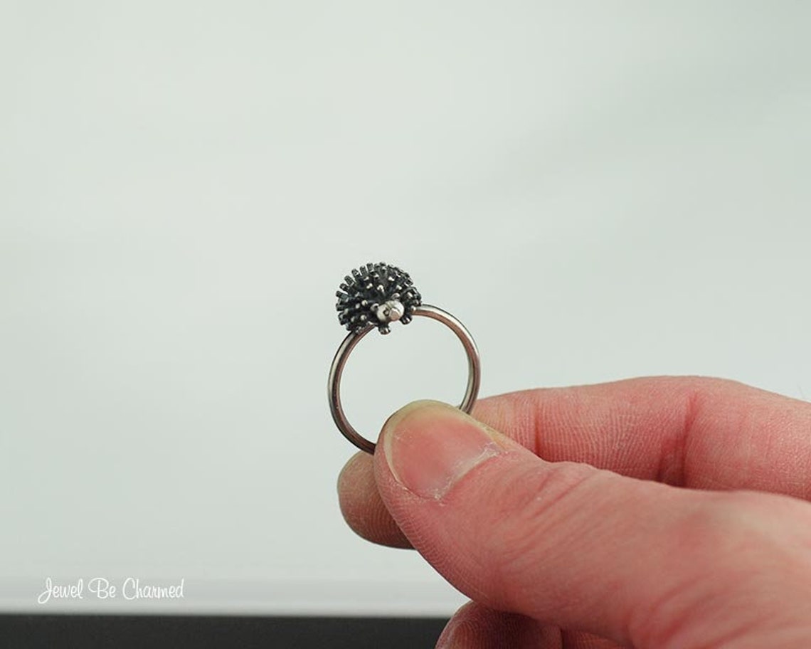 Sterling Silver Hedgehog Ring Solid .925 Hedgehog Rings Custom Sizes - Etsy