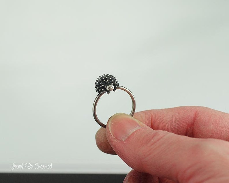 Sterling Silver Hedgehog Ring Solid .925 Hedgehog Rings Custom - Etsy