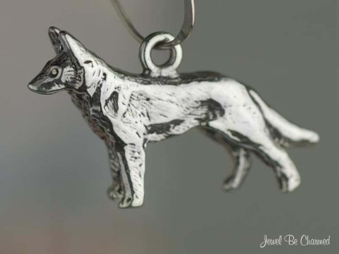 Sterling Silver Belgian Malinois Dutch German Shepherd Charm | Etsy