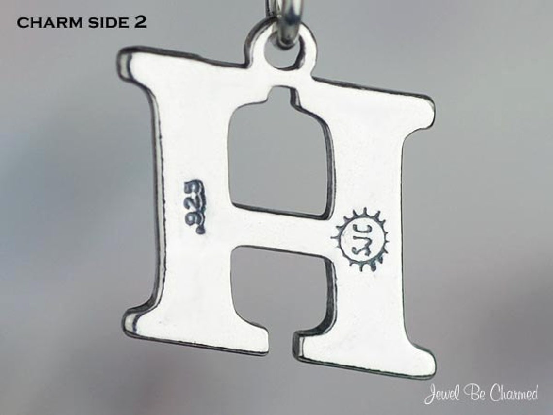 Sterling Silver Letter H Charm Initial or for Hand Stamping - Etsy España
