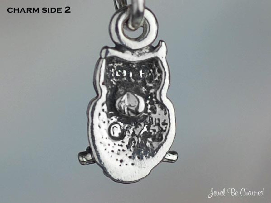 Miniature Sterling Silver Owl Charm Owls Very Small Tiny Solid .925 - Etsy