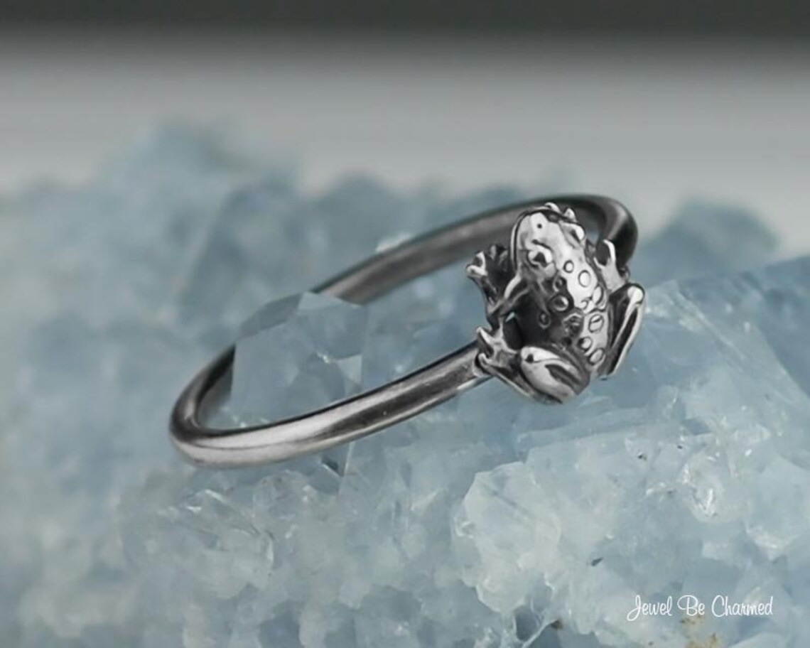 Sterling Silver Frog Ring Solid .925 Tiny Frog Rings Custom - Etsy