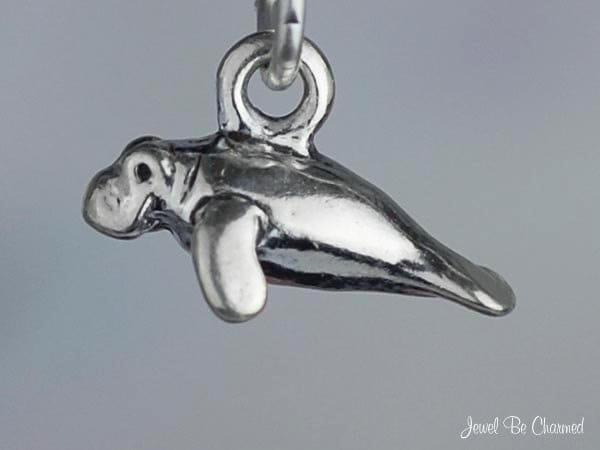 Miniature Sterling Silver Manatee Charm Manatees Tiny 3D Solid .925 - Etsy