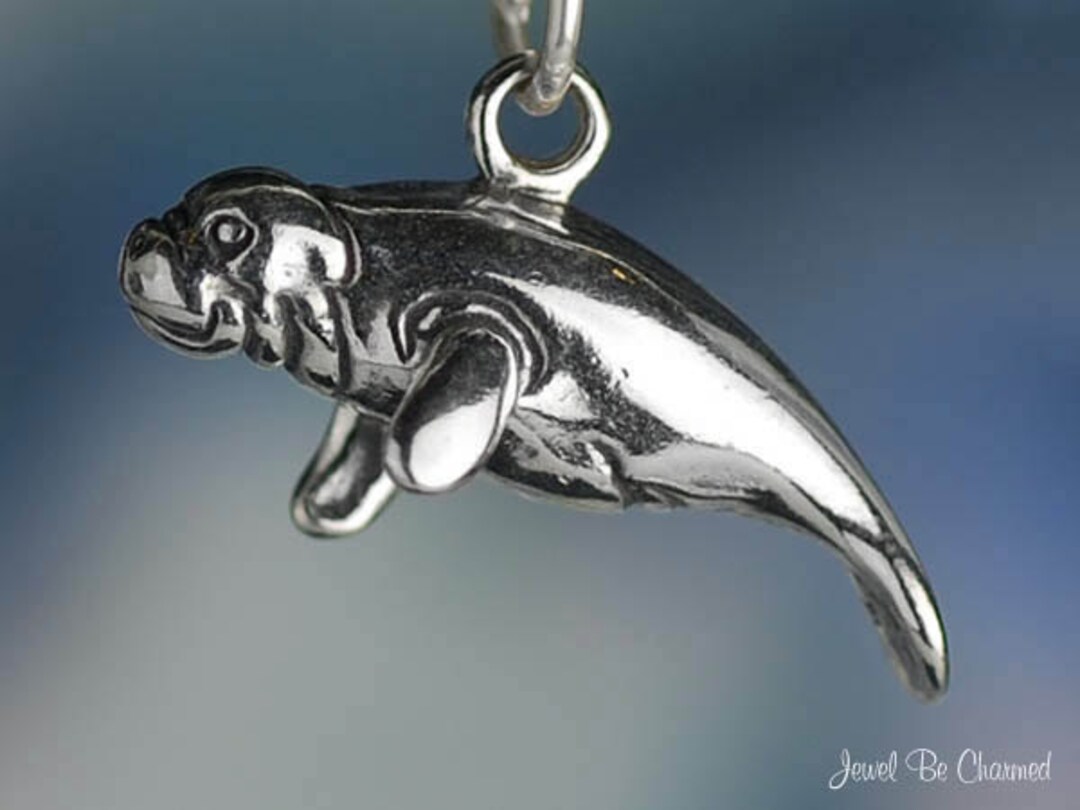 Sterling Silver 3D Manatee Charm Beach Ocean Manatees Solid .925 - Etsy