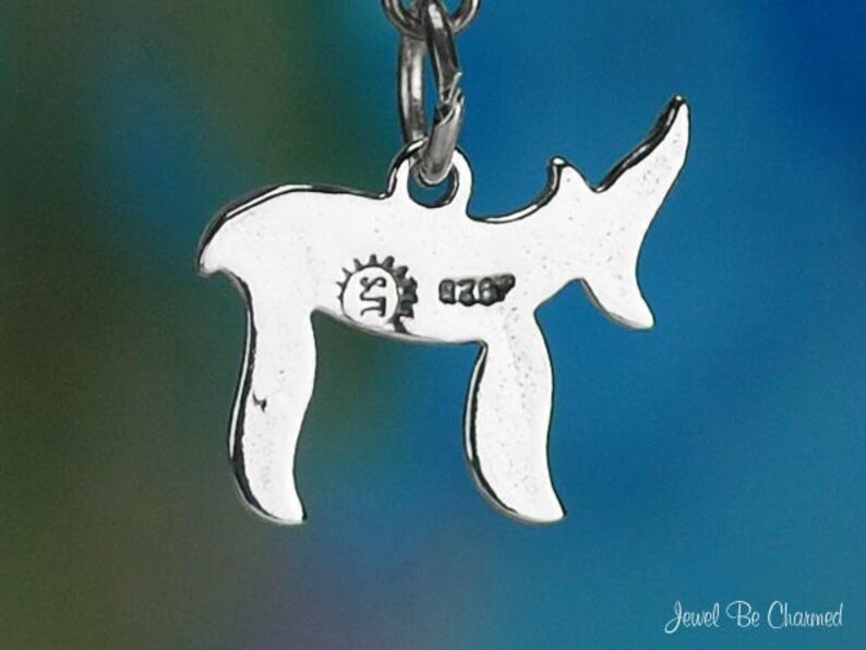 Sterling Silver Chai Charm Jewish Word Symbol for Life Solid .925 - Etsy