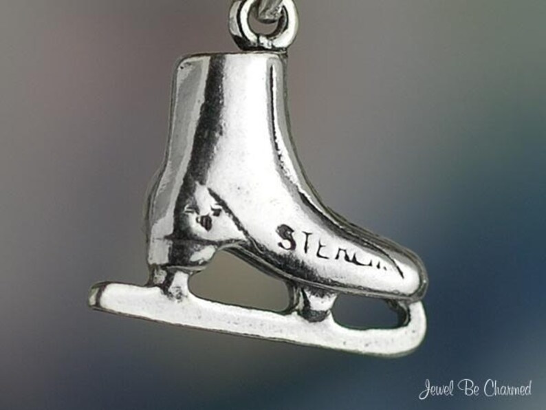Sterling Silver Ice Skate Charm Skating Figure Skaters 3D - Etsy
