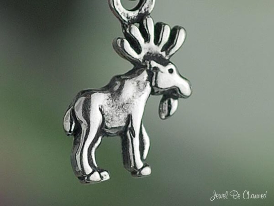 Miniature Sterling Silver Moose Charm Canada Alaska Tiny Solid .925 - Etsy
