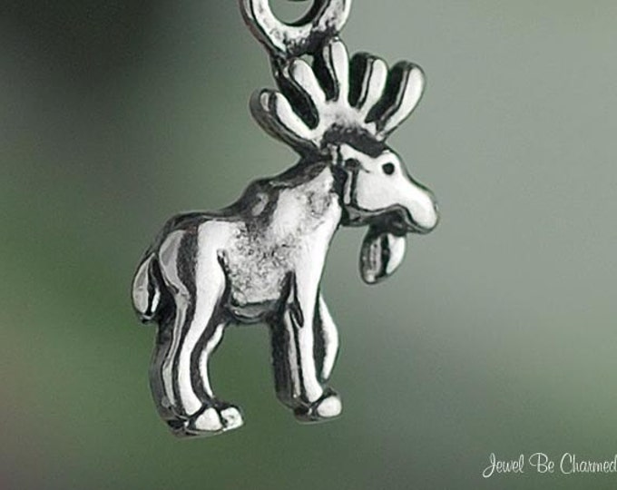 Miniature Sterling Silver Moose Charm Canada Alaska Tiny Solid - Etsy
