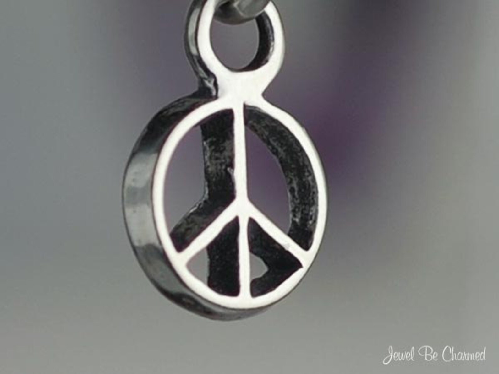 Sterling Silver Miniature Peace Sign Charm Symbol Small Tiny Solid 925 ...