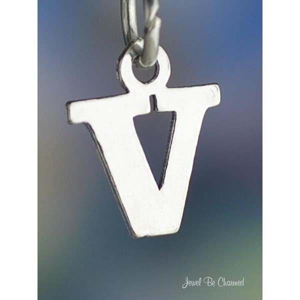 Letter V Necklace - Etsy